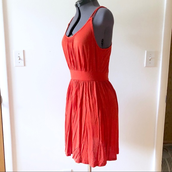 Modcloth | Dresses | Orange Jersey Strappy Sundress | Poshmark